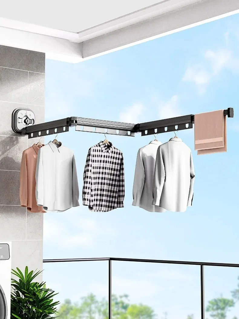 Aluminum Clothing Clothing Drying Rack Balcony Non-slip Hanging Rack ...