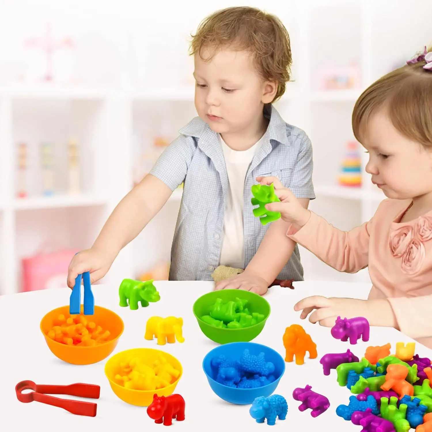 Baby Toys Sorting Counting Animals Matching Games Montessori