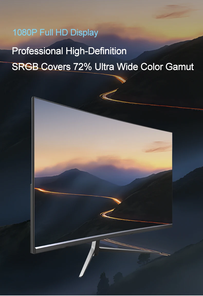 Frameless Curved Monitor 2k 27 Inch UHD 165hz Gaming