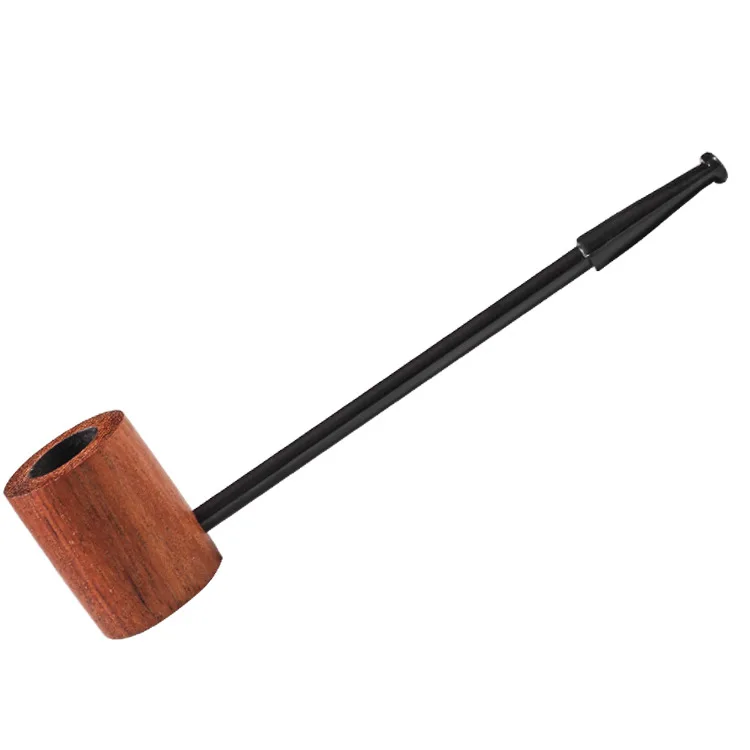 Portable Men's Red Sandalwood Popeye Straight Solid Wood Tobacco Pipe ...