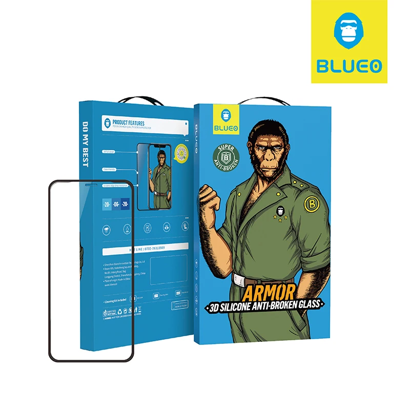 Blueo Never Broken Flexible Rubber Edge Tempered Glass Shockproof ...