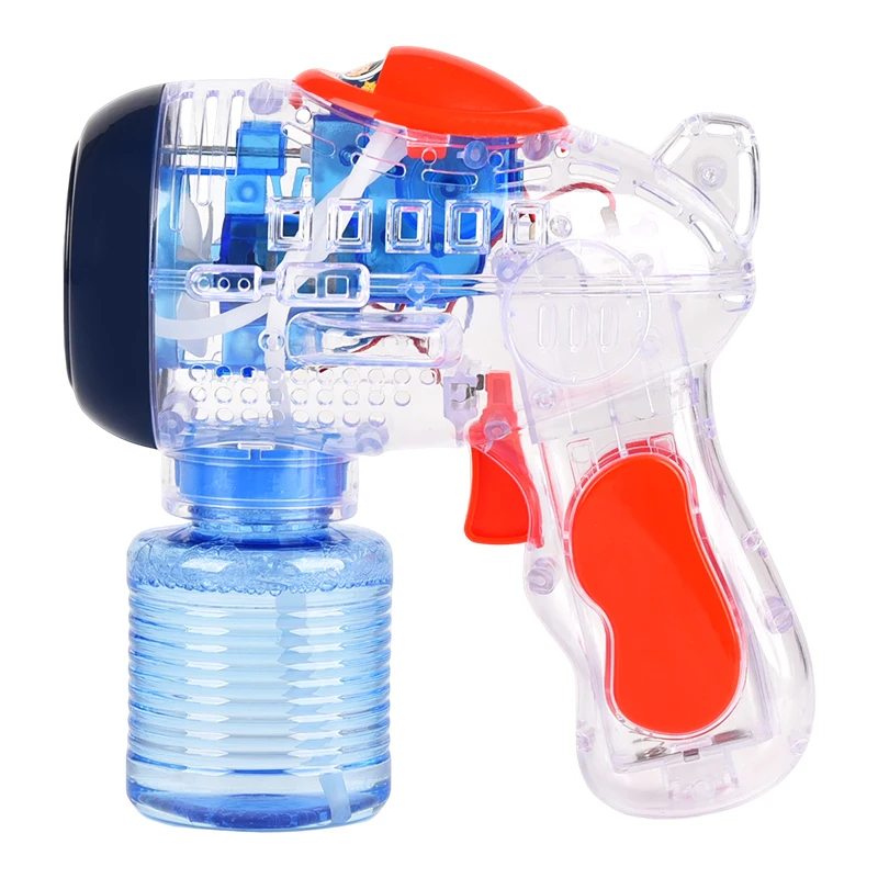 Transparent Light Up Bubble Gun with 2 Bottles Bubble Liquid| Alibaba.com