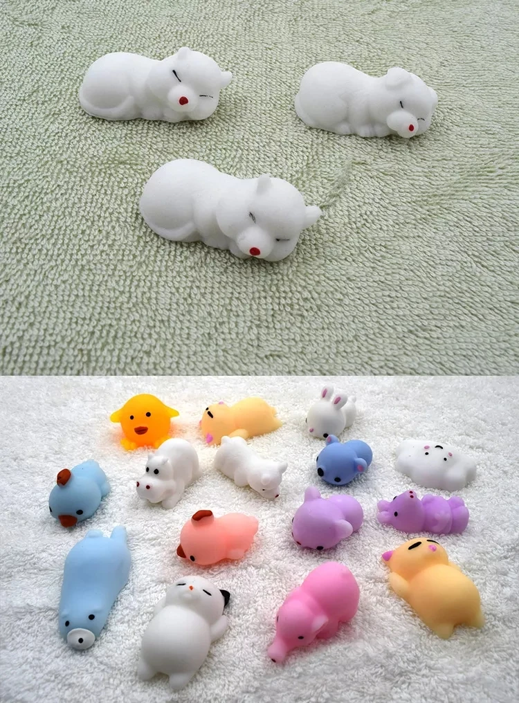Stress Relief Mochi Squishy Toy Mini Cute Kawaii Tpr Soft Mochi Squeeze ...