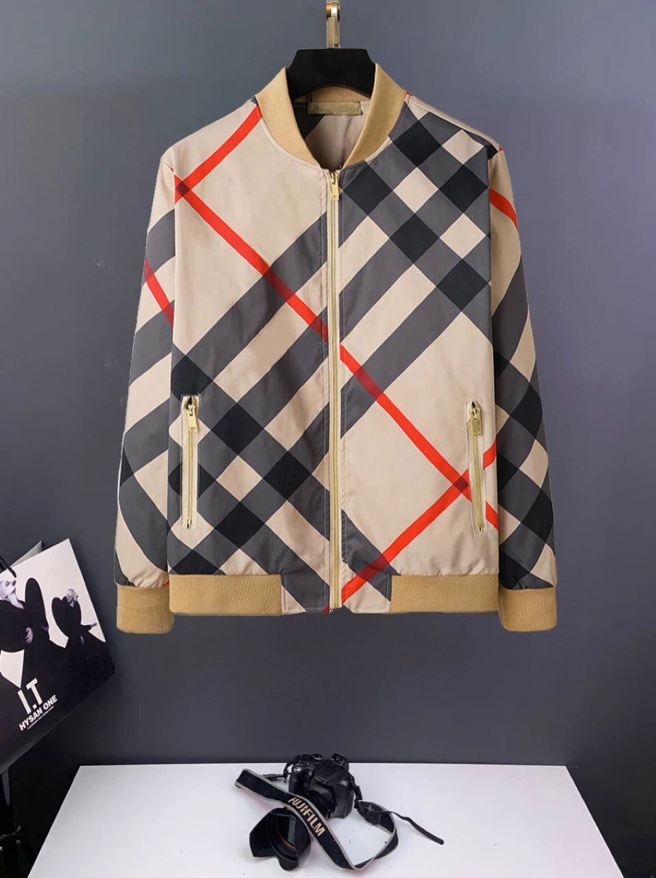 Luxury Brand Casual Slim Men's Bur Berry Jacket Business Waterproof ...