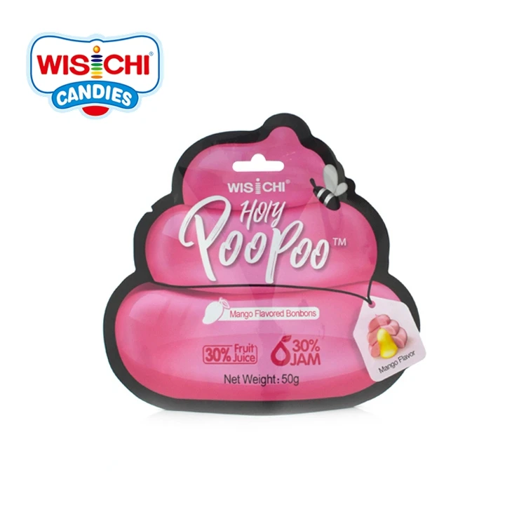 Strawberry Flavour Chewy Gummy Halloween Candy 3d Poopoo Shape Fruit ...