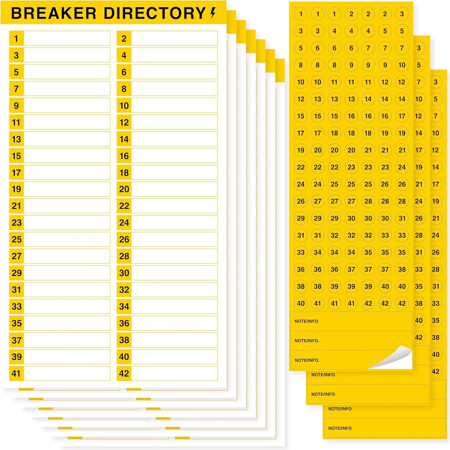 Breaker Panel Labels Breaker Catalog Stickers, Waterproof Durable Self ...