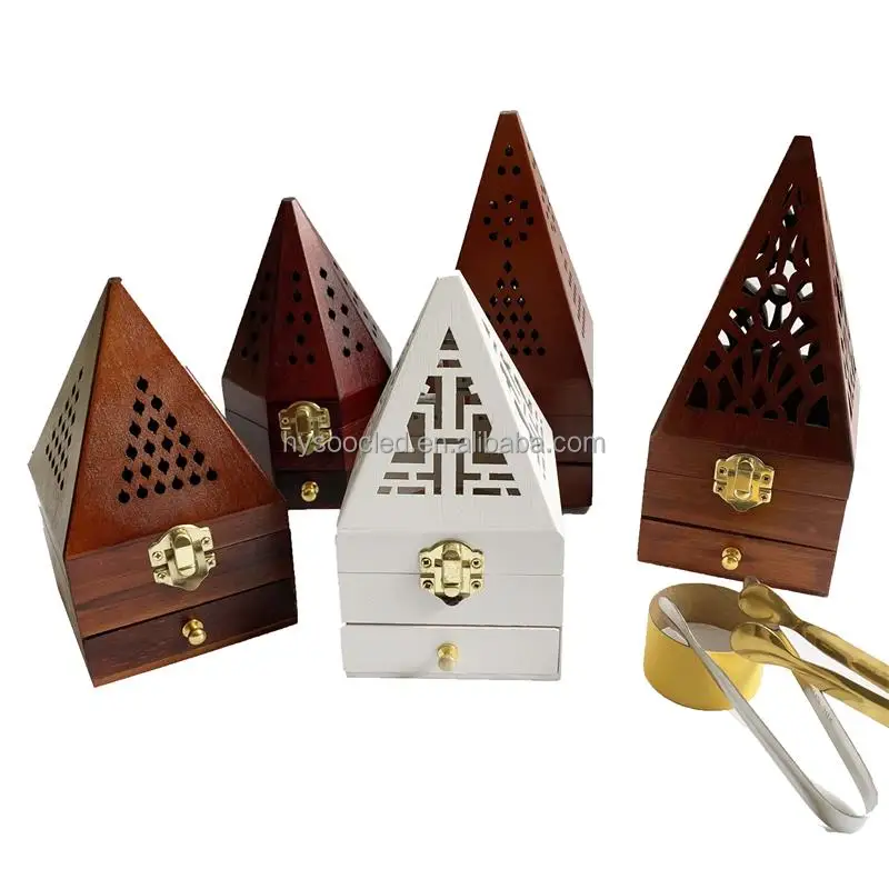 Pyramid Wooden Incense Burner Holder - Custom Logo