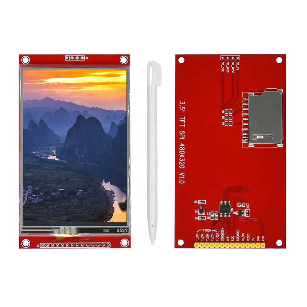 3.5 Inch TFT LCD Module with Touch Panel ILI9488 Driver 320x480 SPI port serial interface (9 IO ...