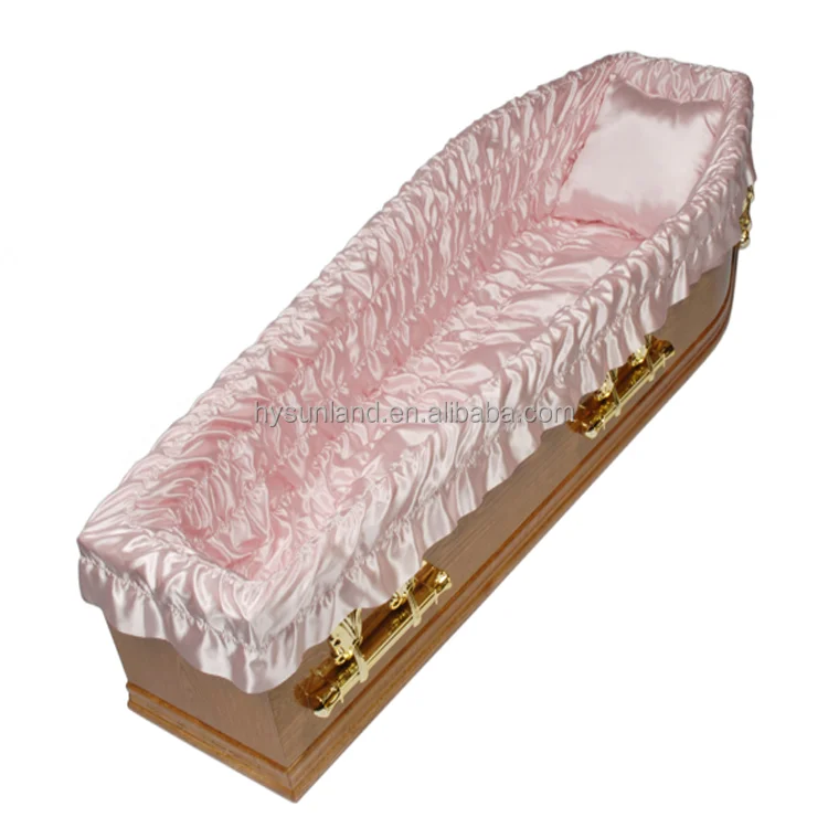F161 Fashion White Beige Color Satin Eco Coffin Liing Satin Casket ...