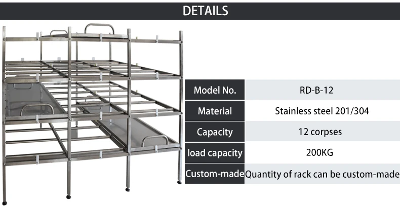 Loading Mortuary Rack Mortuary Rack System with Full Rollers Steel ...