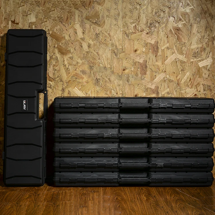 GLARY Grey Stackable Tactical Gun Safe Case Box Portable