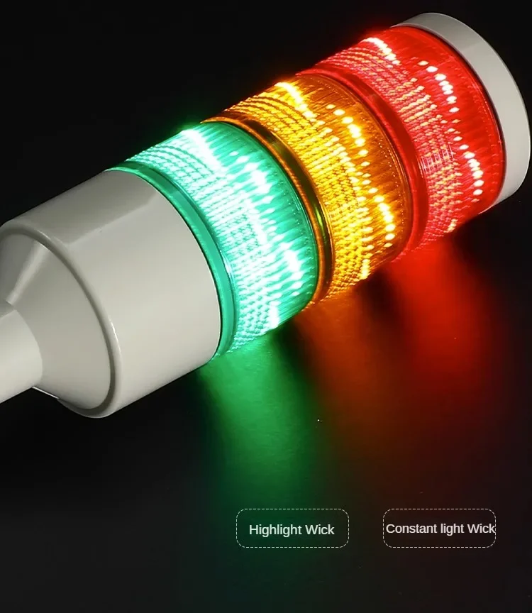 LED Warning Light with Buzzer 24V 220V 1/2/3/4/5 Layers Steady Flashing ...