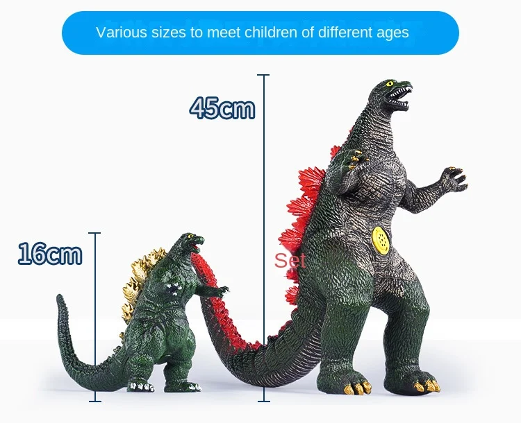 Godzilla Vs King Kong Soft Rubber Godzilla Model Gorilla Vinyl Hand ...