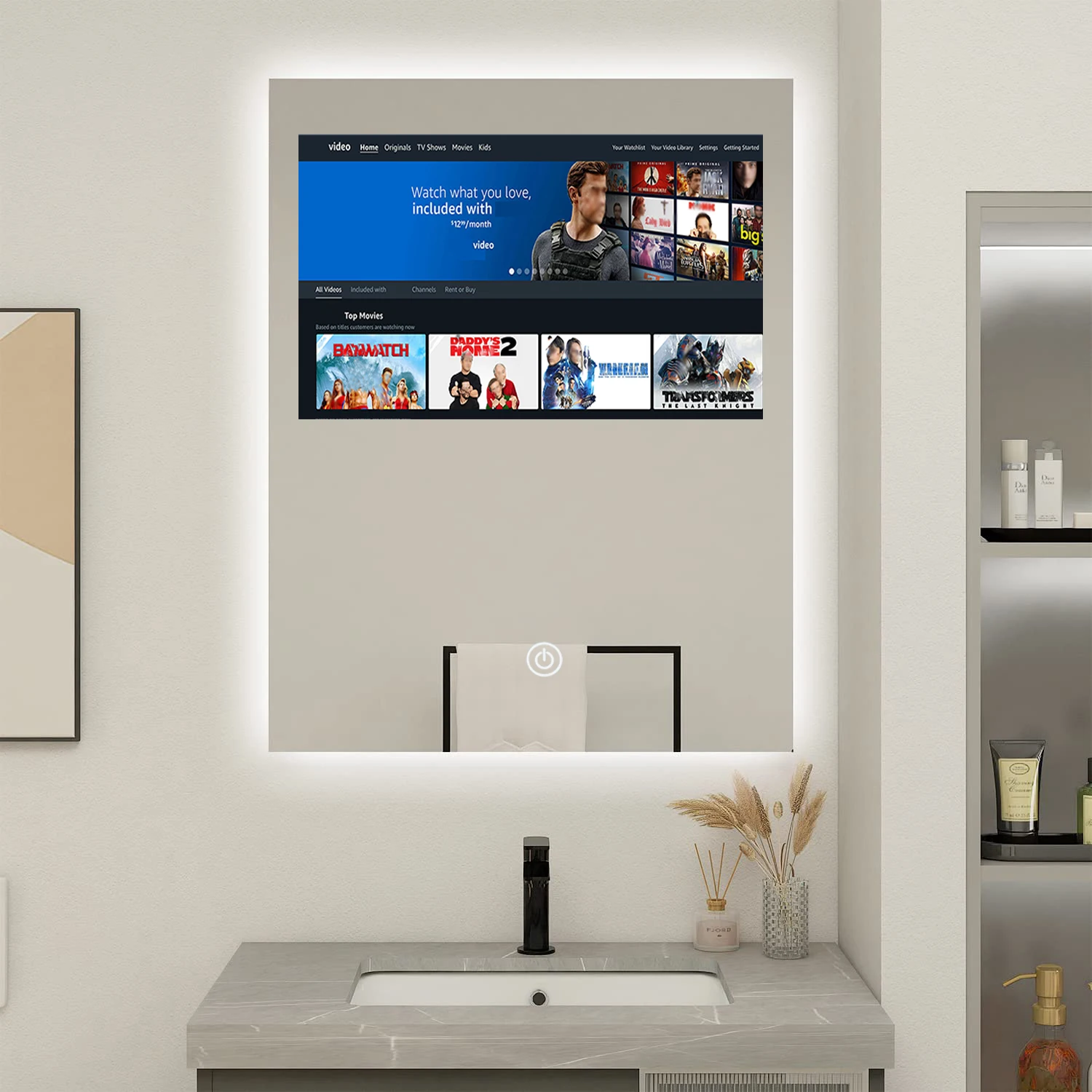 Customized Touch Screen Led Smart Mirror Android System Bathroom ...