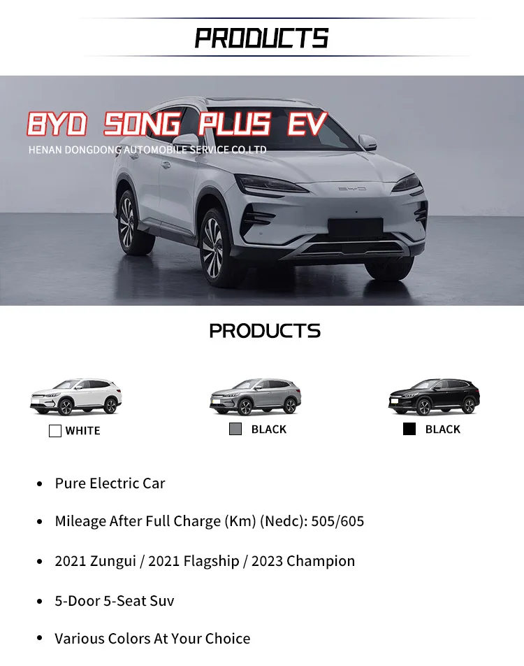 Byd Auto New Arrival 2023 Latest Byd Song Plus Champion Flagship 605km ...