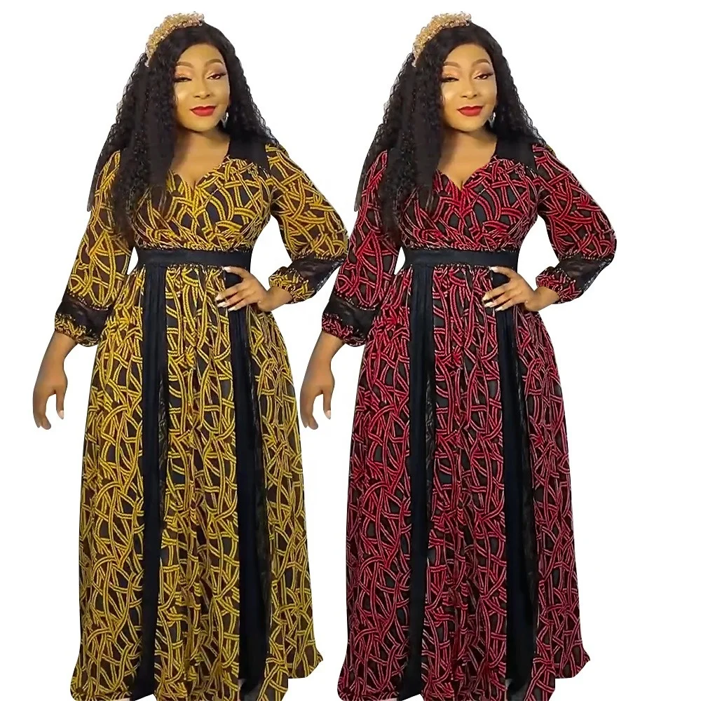 Modest African Women New Dress Wedding Summer Dress Floral Lace Robe ...