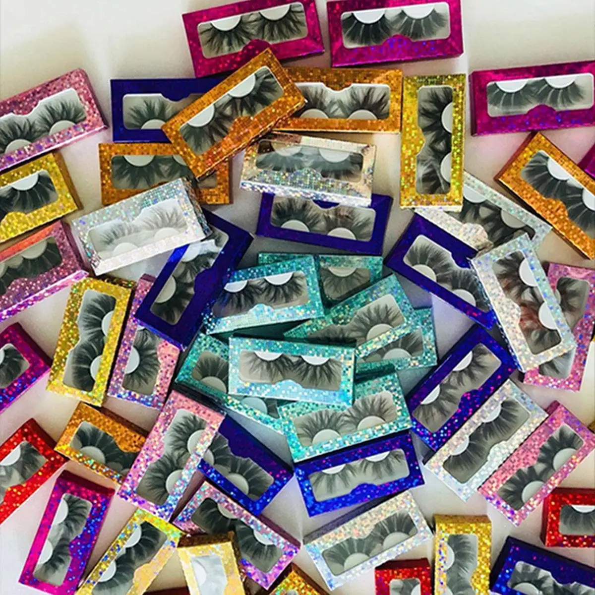 Luxury Lashesbox Custom Logo Magnetic Black Lash Cases Bling Lash Boxes ...