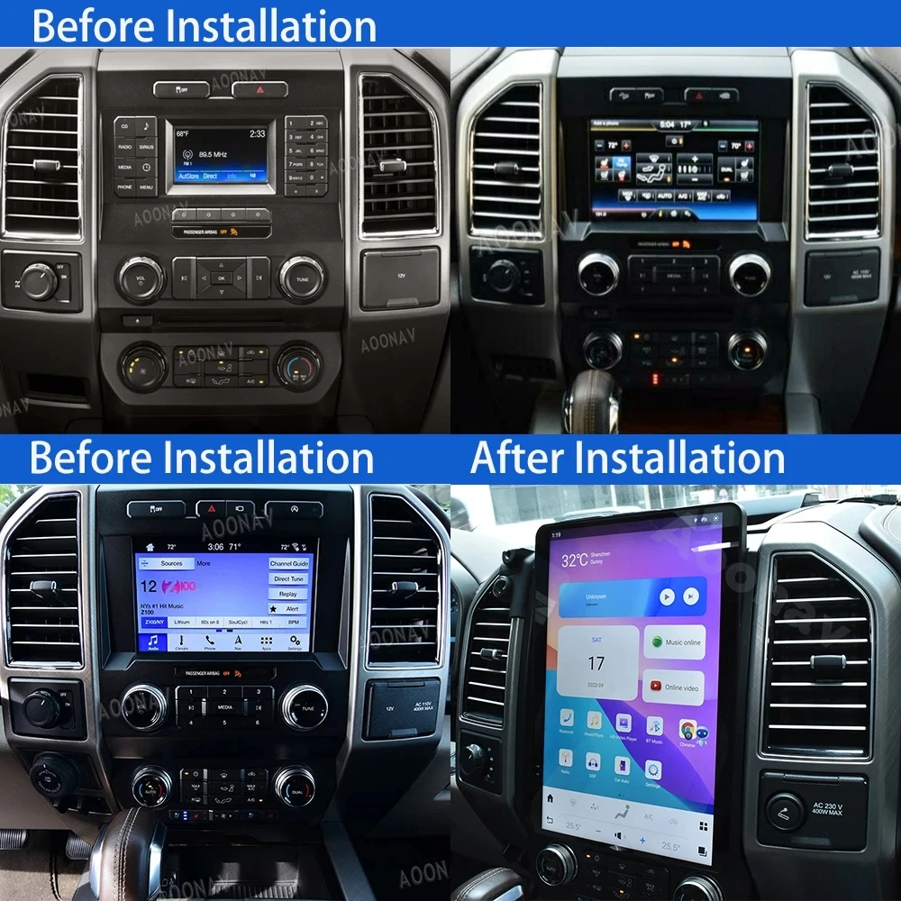 14.5 Inch Android 11 Qualcomm Car Radio For Ford F150 2015-2022 Touch ...