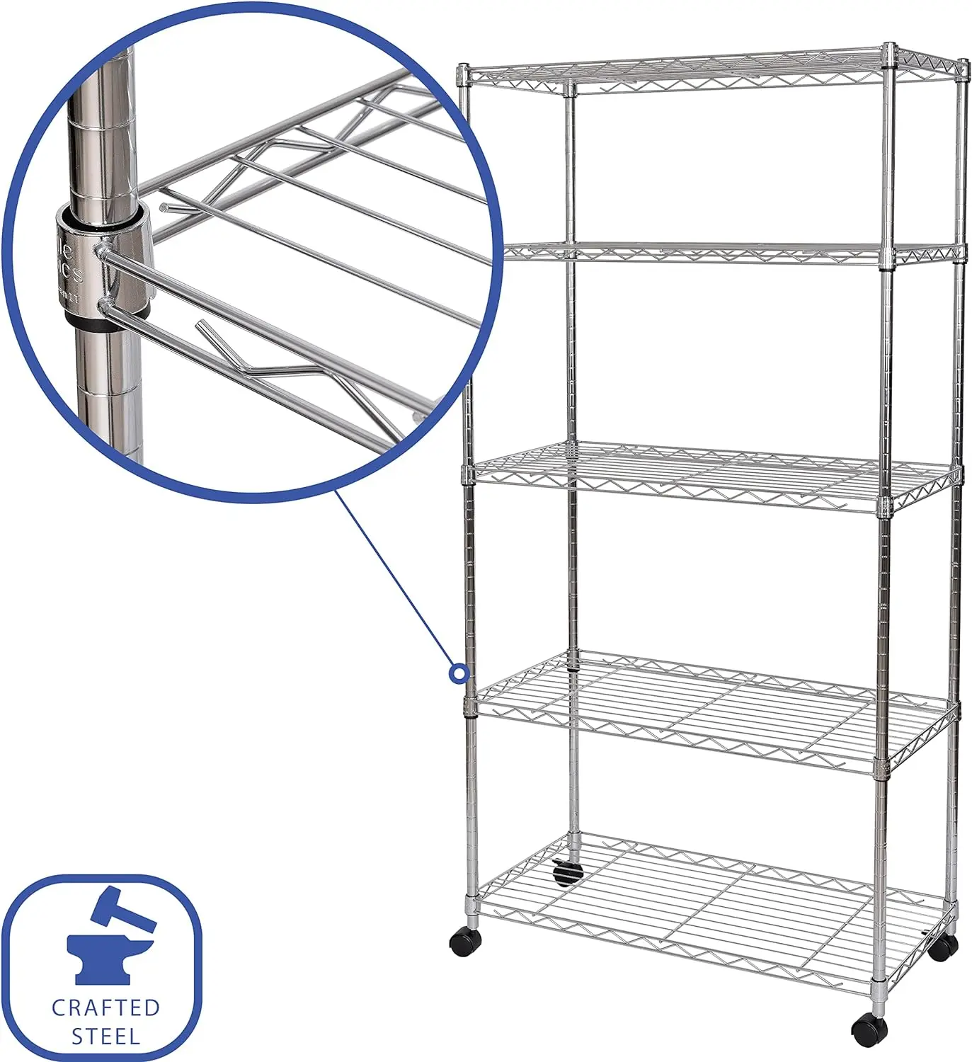 Wire Shelving Adjustable Storage Warehouse Shelves Steel Wire Rack 180 ...