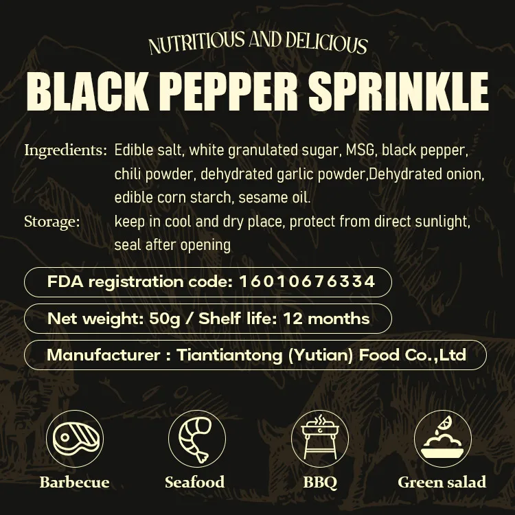 Mcsino 2024 Savory Selected Ground Black Pepper Seasoning Mix Fried ...