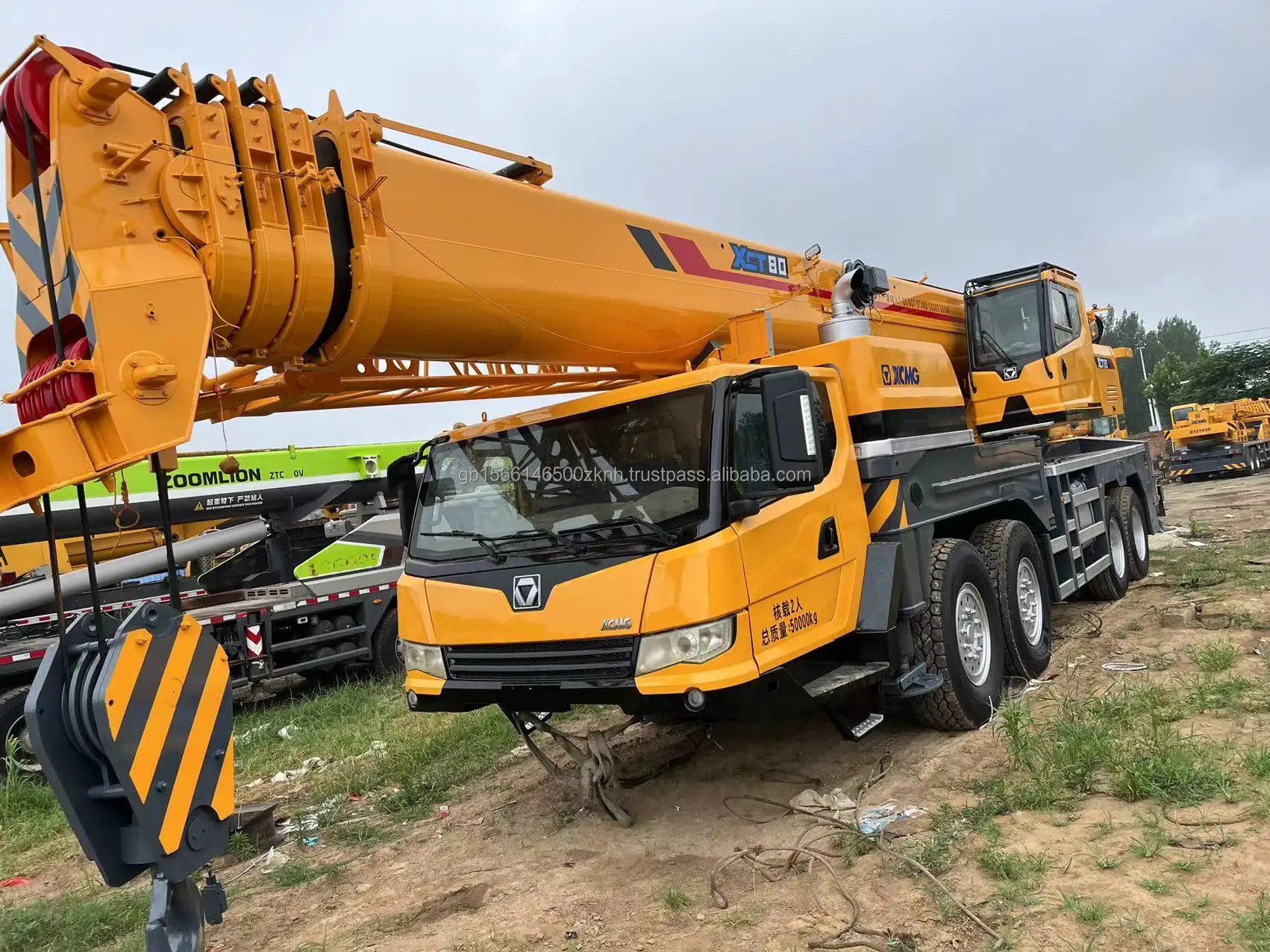 Used Chinese Made Mobile Cranes Xcmg Xct80 80ton Heavy Lifting Crane ...