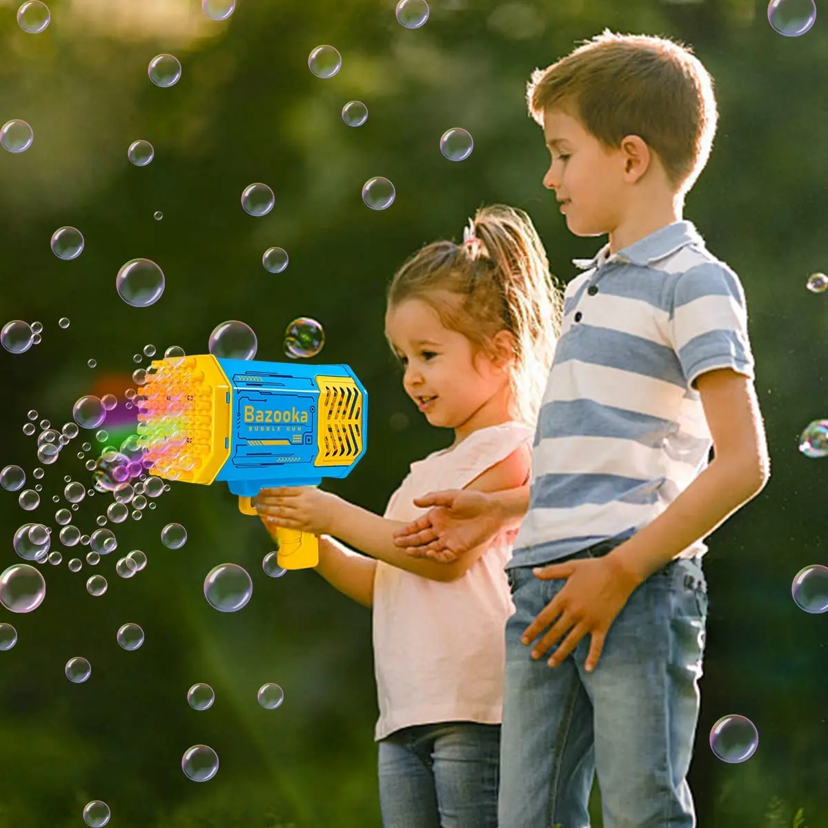 New Arrival 69 Holes Bubbles Blower Rocket Boom Bubble Maker Automatic ...