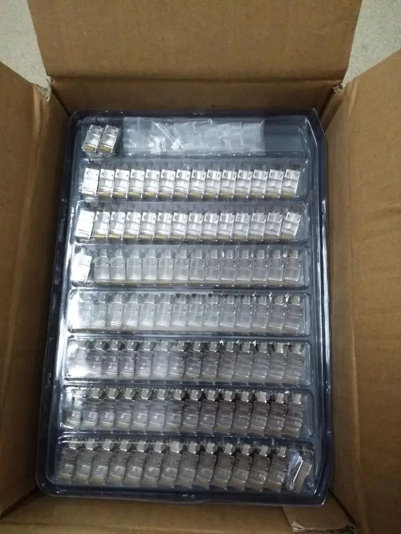 Utp Cat6 Crystal Head Modular Plug Rj45 Connector Stranded Ethernet