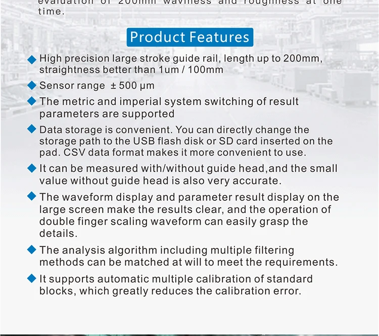 SSR320 Roughness Profilometer Large Range Digital Profile Measuring ...
