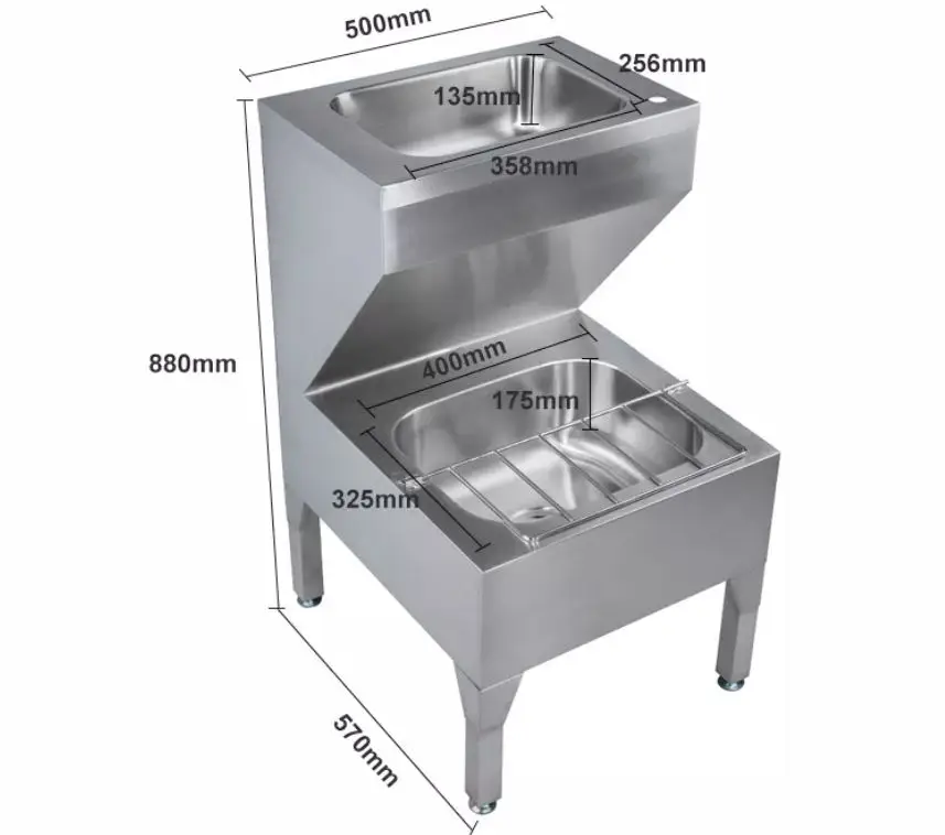 Commercial Stainless Steel Industrial Kitchen Utility Cleaners