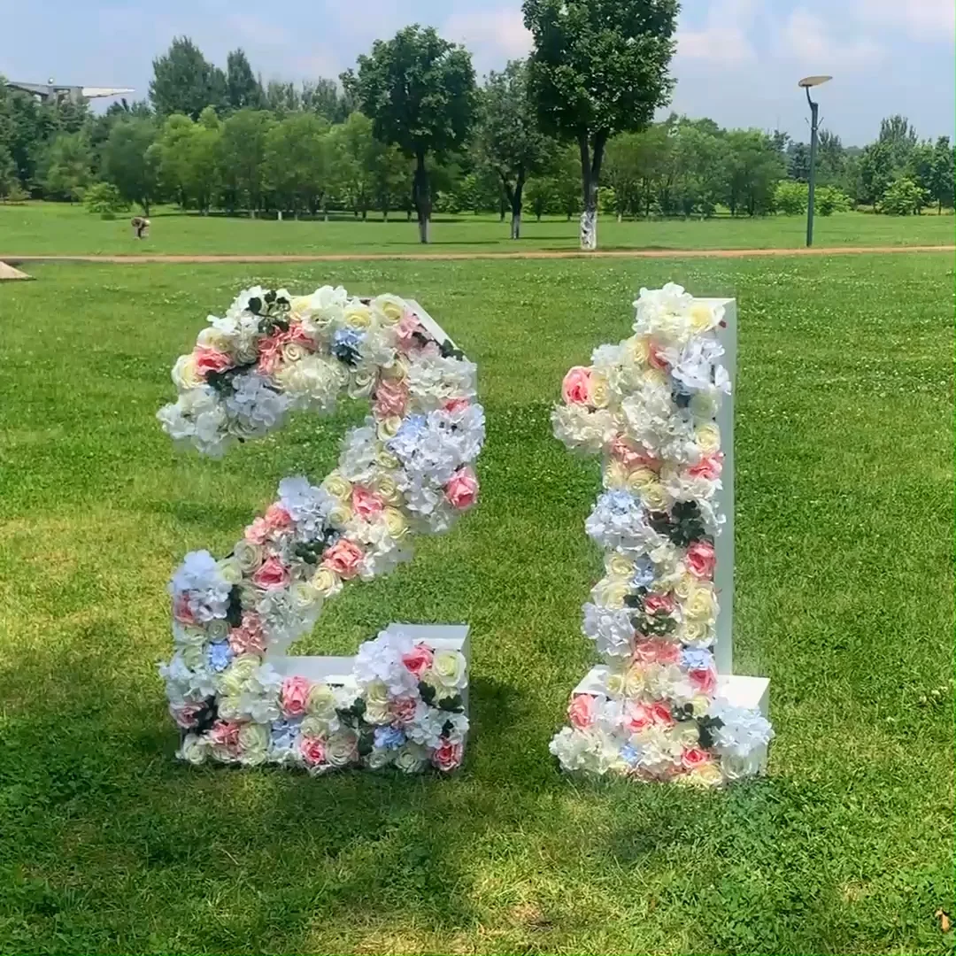 Wowork Big Floral Marquee Numbers Letter Lights For Wedding Decoration ...