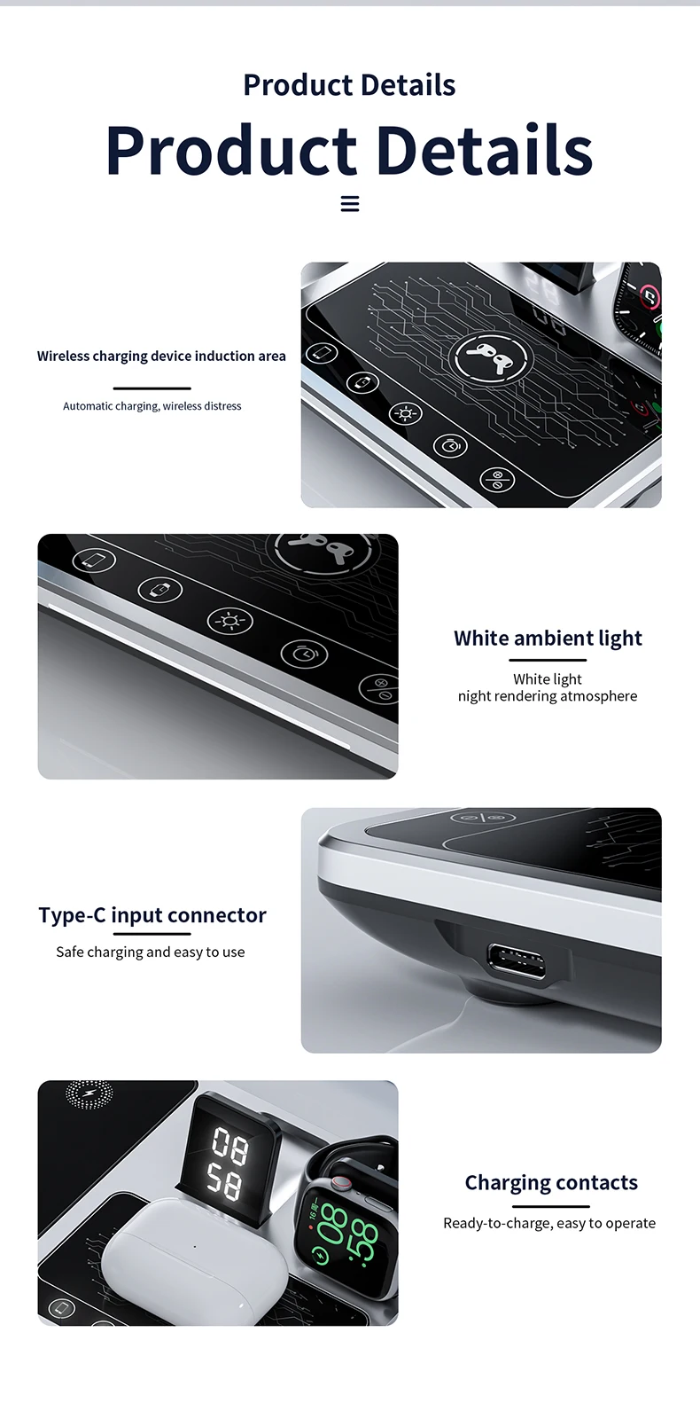 4 in 1 Wireless Charger - Efficient and Versatile Charging