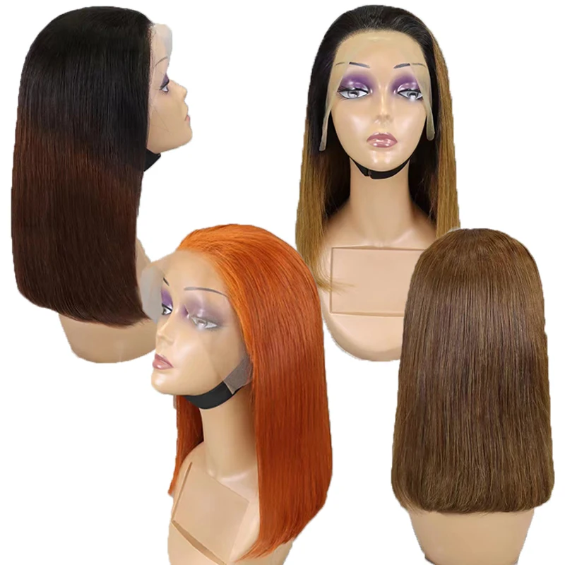Letsfly 200% Density 13x4 Lace Bob Wig Ear To Ear Lace Frontal Straight ...
