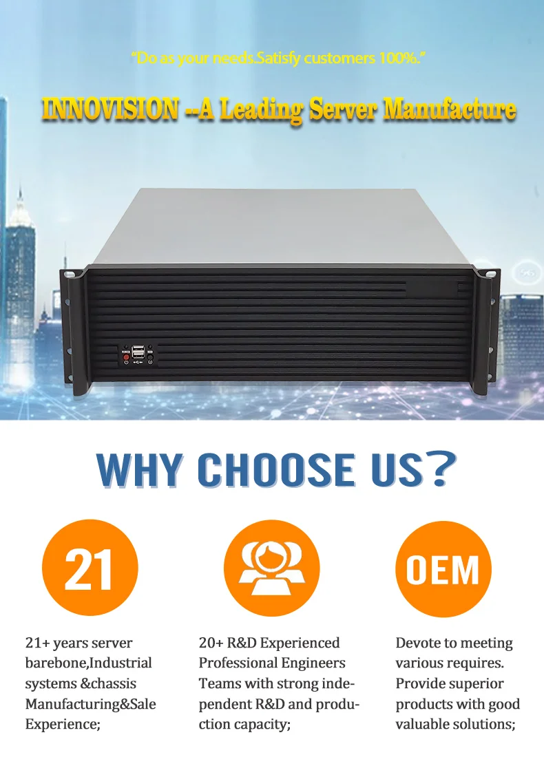 3U Rackmount Chassis for ATX Board & 8 HDD Bays - OEM Available