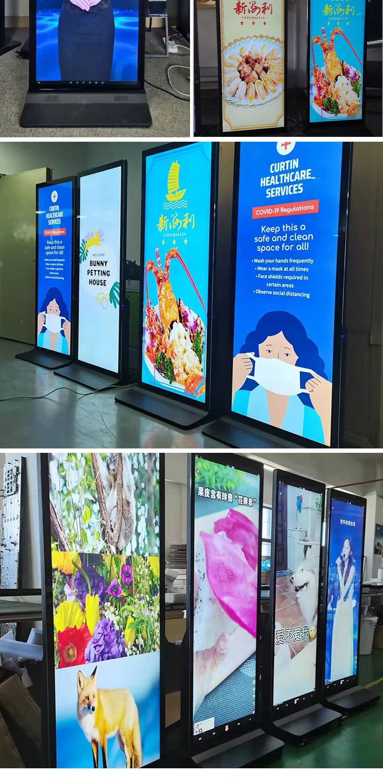 Led Poster Wifi Control Poster Led/lcd Display Poster Stand Customized ...