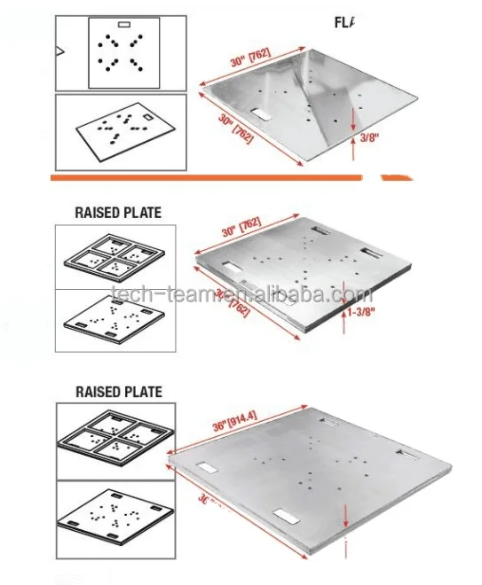 Heavy Duty Aluminum Truss Base Plate - Buy Aluminum Base Plate,Threaded ...