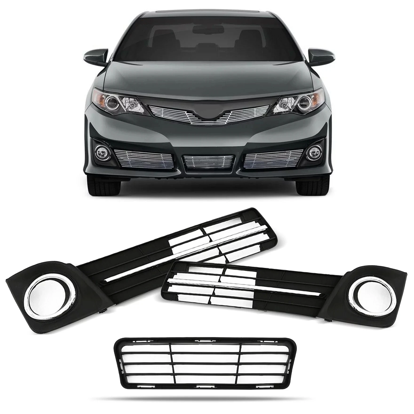 Flyingsohigh Auto Parts Fog Lamp Molding for Toyota Camry SE 2012 2013 ...