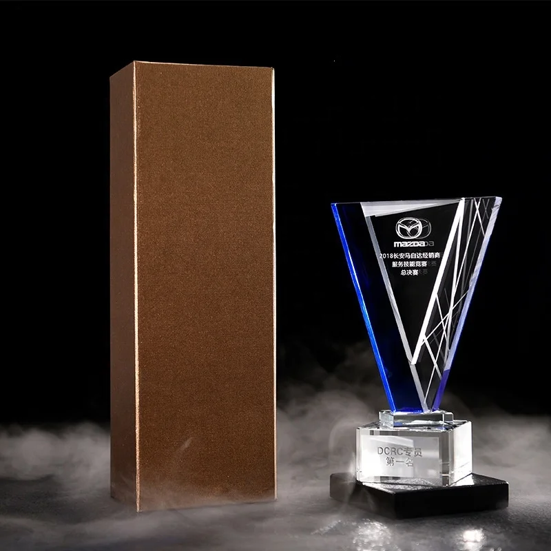 Factory Price Crystal Water Drop Trophy Large Tall Crystal Trophies ...