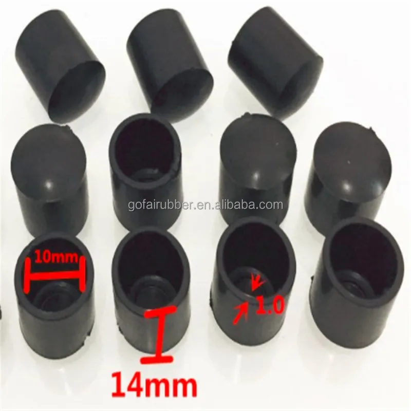 Black Color PVC Plastic Pipe End Caps for 25mm Steel Tube