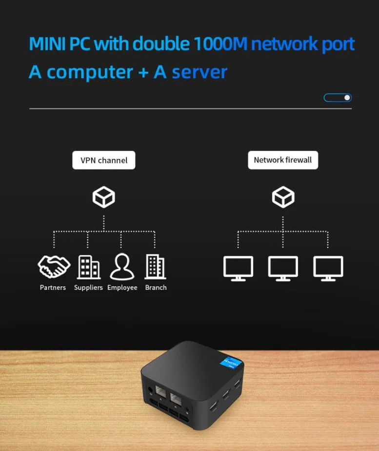 T8PRO Mini PC - Triple Display, 8GB Memory, 256GB SSD