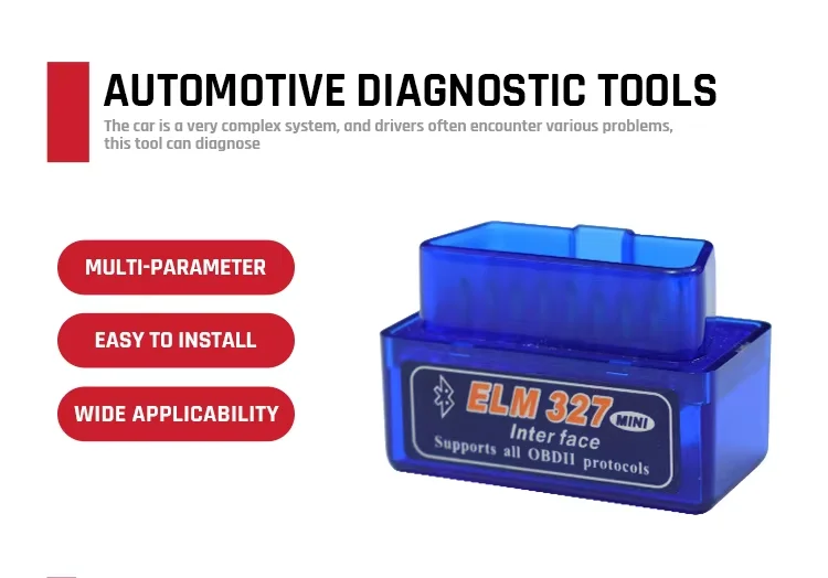 Fast Shipping Mini Elm327 OBD2 V2.1 Elm 327 V2.1 OBD 2 Car Diagnostic ...