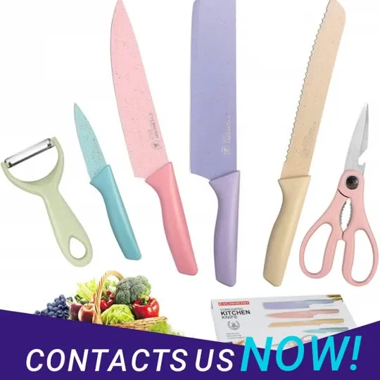 Dys061 6pcs Colorful Fruit Vegetable Knife Chef Bread Peeler Knife ...