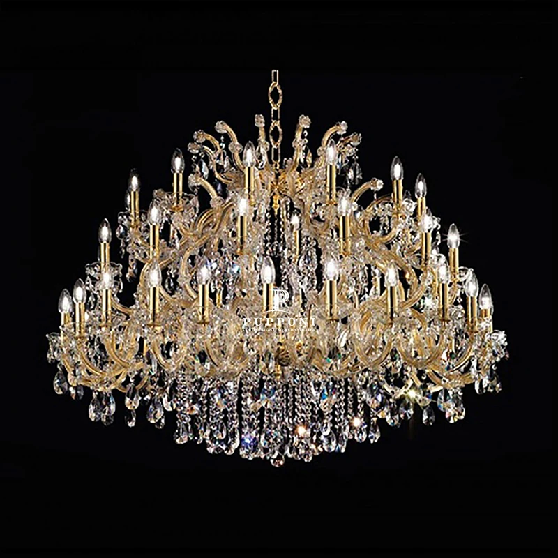 Maria Theresa Gold Plated Crystal Chandelier Modern Crystal Pendant ...