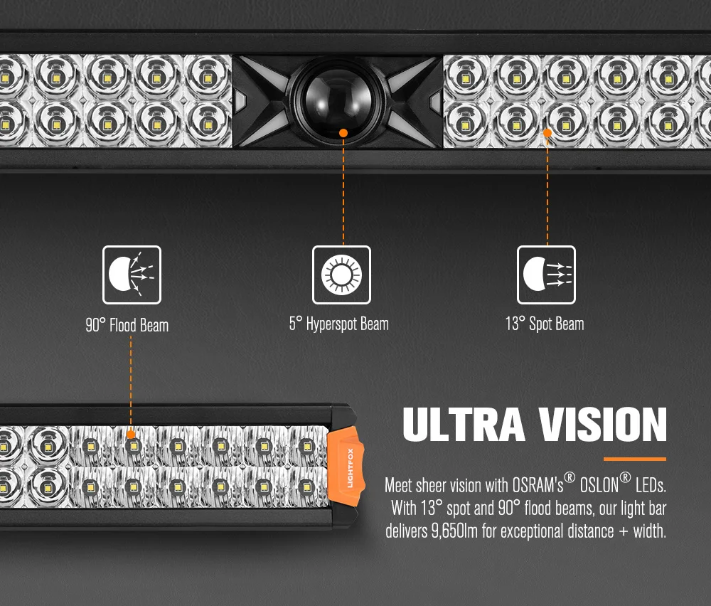 Lightfox 42 Inch 228w Offroad Led Light Bar Double Row Laser Driving ...