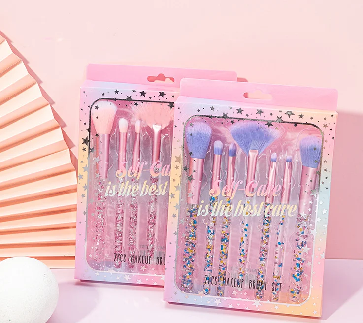 7 Hot Candy Colored Diamond Glitter Makeup Brush Crystal Glitter ...