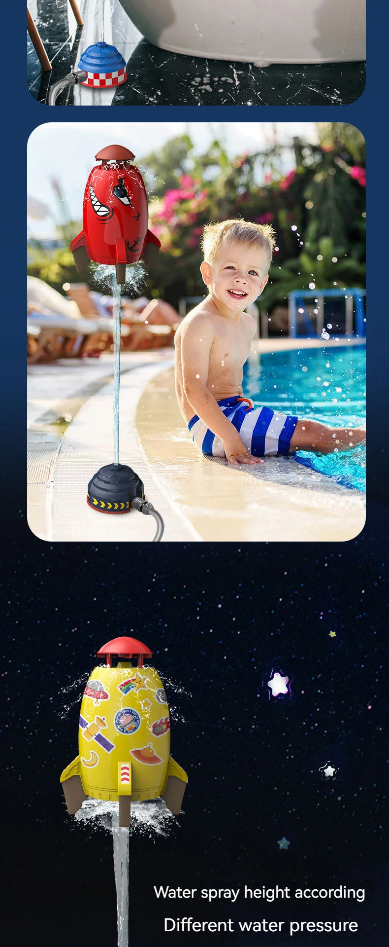 Hot Sale Spray Water Rocket Launcher Toy For Summer Outdoor Party Toys ...