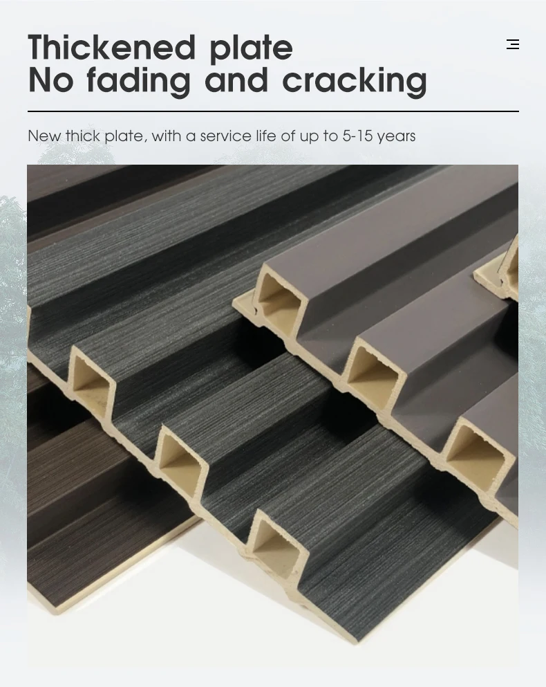 Wooden Grain Design Wood Composite Interior Fluted Panels Wpc Wall ...