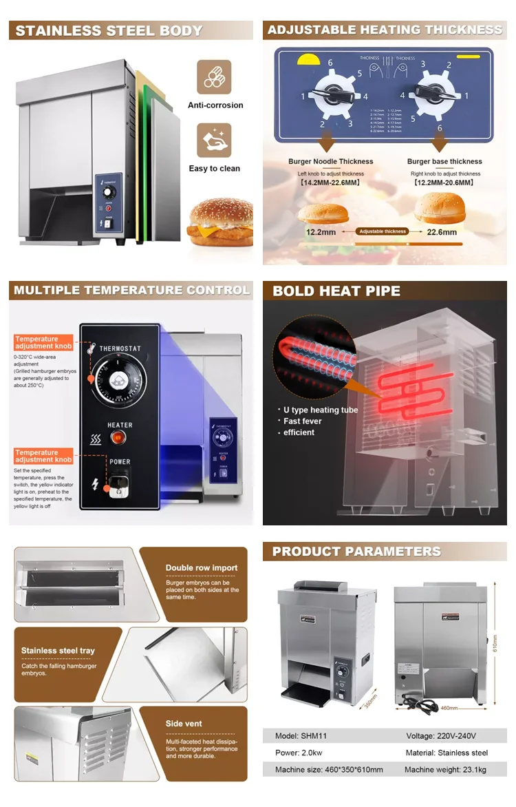 CE Certified Electric Bun Toaster Chain Type Commercial Kitchen ...