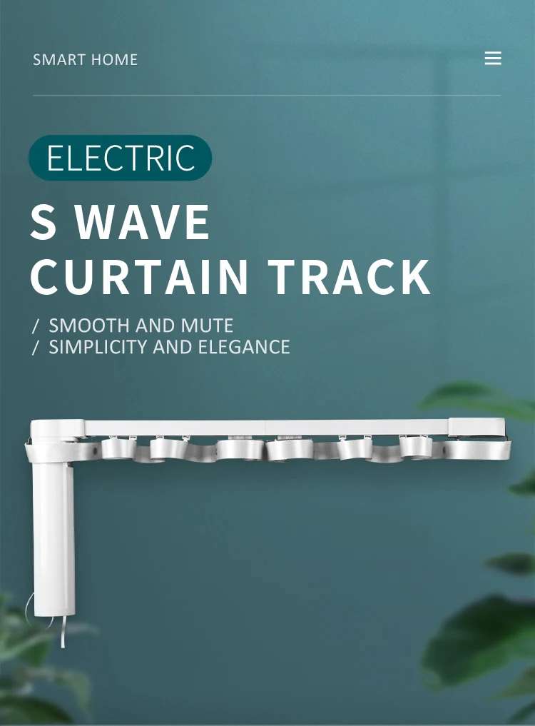 Automatic Ripple Fold Curtain Track Best Selling Super Smooth Modern S ...