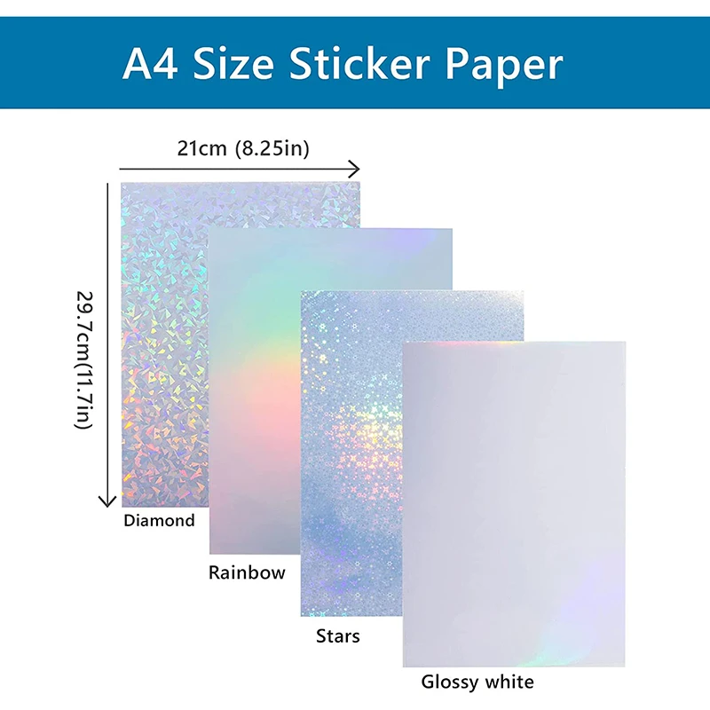High Quality Printable Vinyl A4 Sticker Paper Laser Inkjet Printer ...