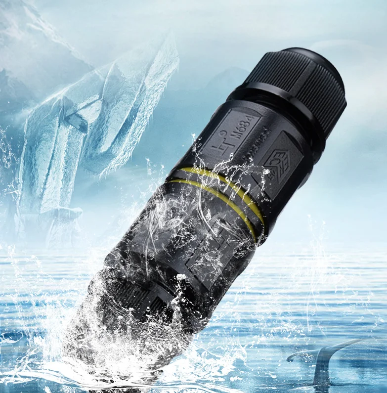 Greenway 3pin IP68 srewless Waterproof Connector for Outdoor Waterproof ...